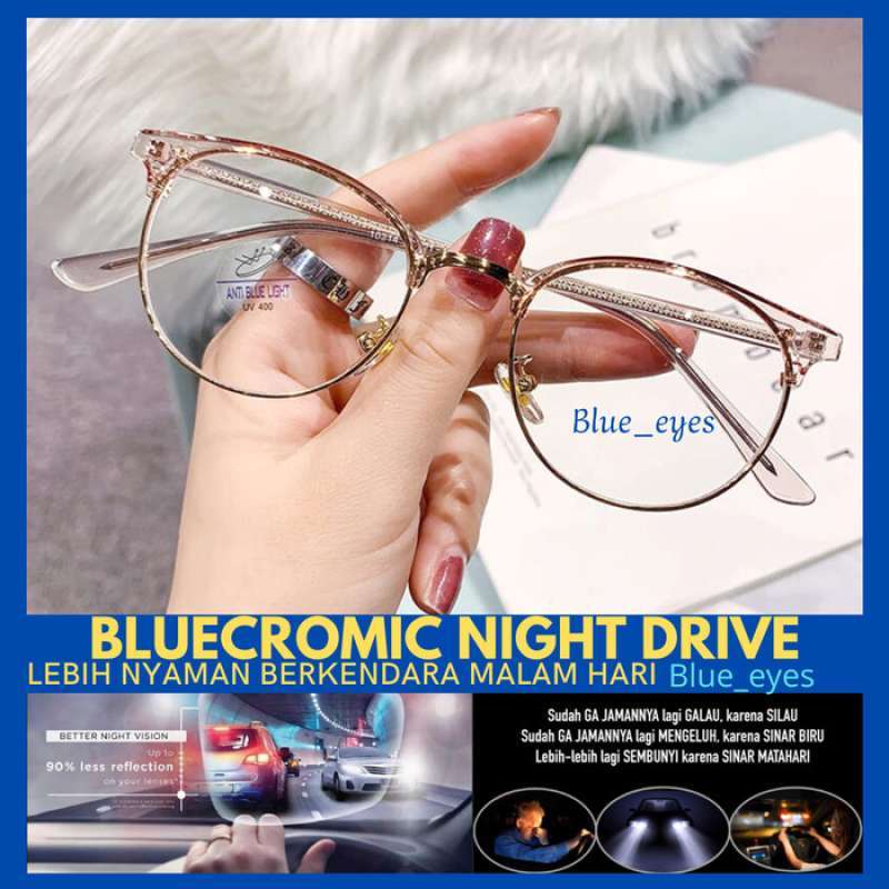 Promo Kaca Mata Pria Wanita Bluecromic Anti Radiasi Minus 3 In 1 ...