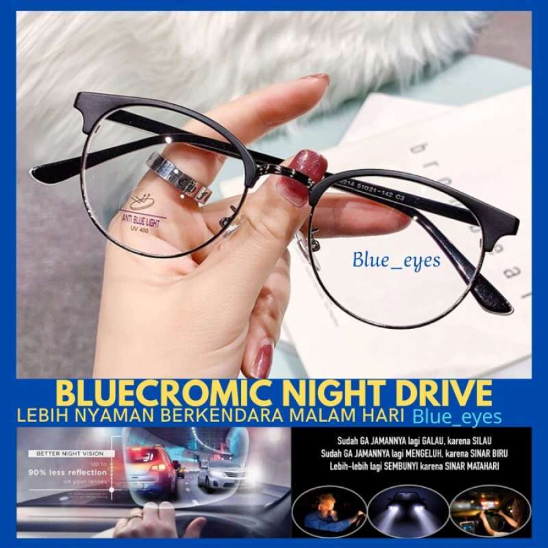 Promo Kaca Mata Pria Wanita Bluecromic Anti Radiasi Minus 3 In 1 ...