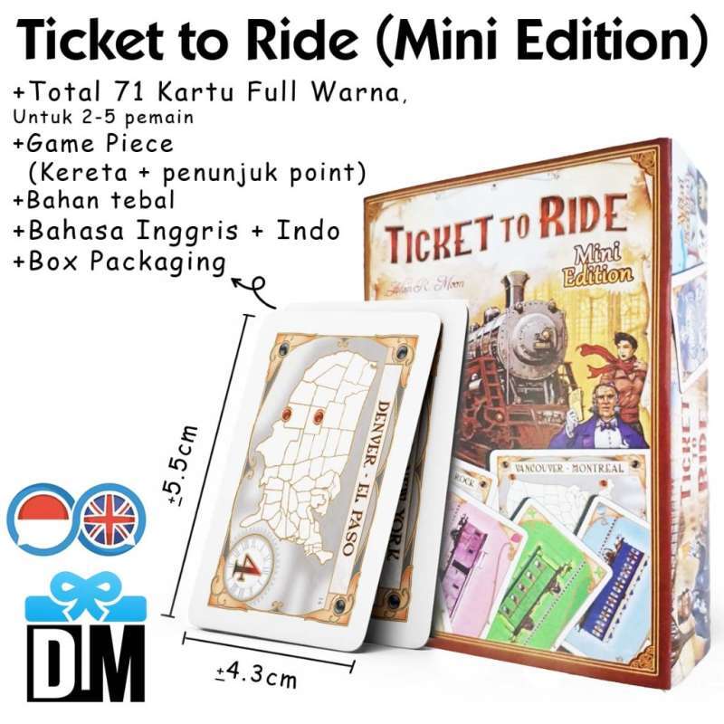 Promo Mainan Kartu Keluarga Ticket To Ride Mini Edition Model Kecil ...