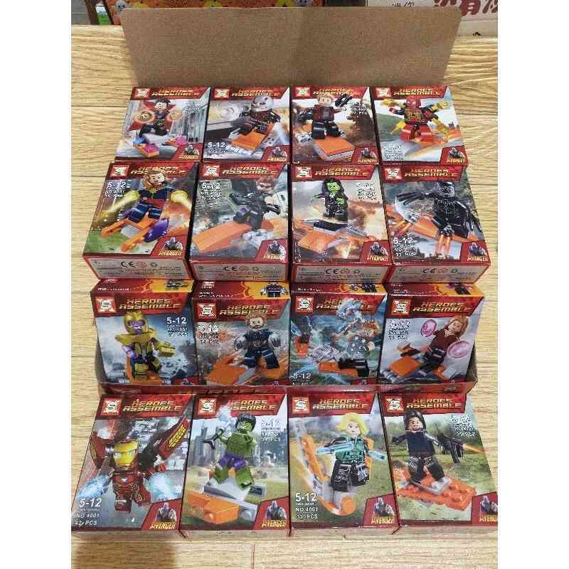 Promo Mainan Balok Susun Edukatif Brick Block Super Heroes Assemble ...