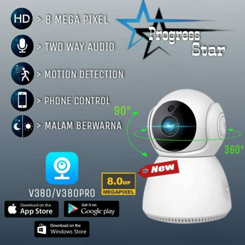 Jual Ip Cam Cctv 8mp V380 Pro Cam Kamera Wireless Wifi Snowman - Hanya ...