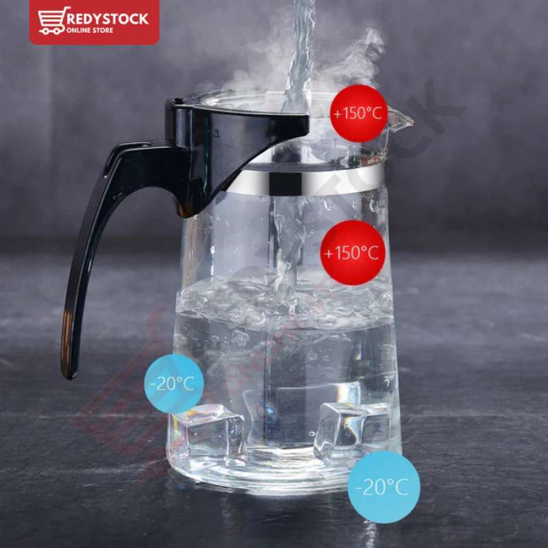Promo Tea Infuser Pot 750ml Push Button | Teko Teh Saringan Kaca ...