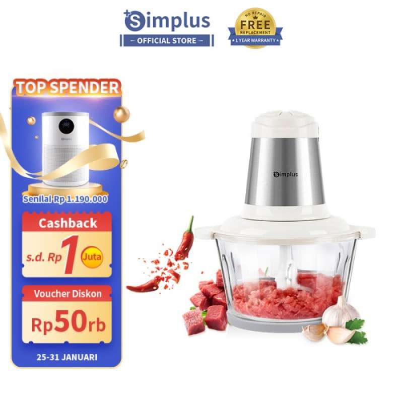 Jual Simplus Blender Daging 300w Chopper 2l Food Chopper Meat Grinder ...