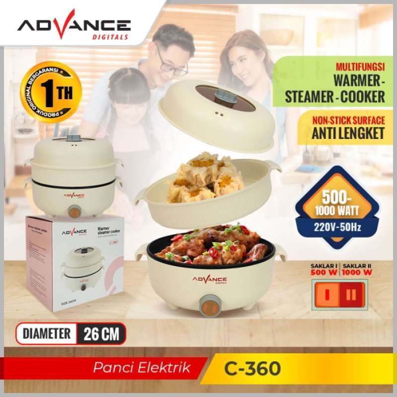 Jual Garansi 1 Tahun-advance 3l 500w Panci Listrik Multifungsi Steamer-360 Di Seller Circlet ...