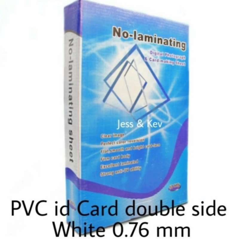 Jual Pvc Id Card A4 Instan 0.76 Mm White || Bahan Kertas Pvc -25 Set Di ...