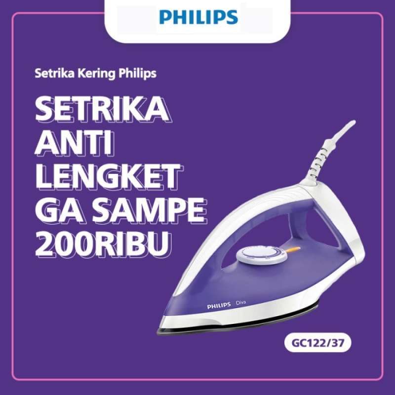 Jual Philips Diva Gc122 Hijau Putih Setrika + Free Packing Buble Wrap ...