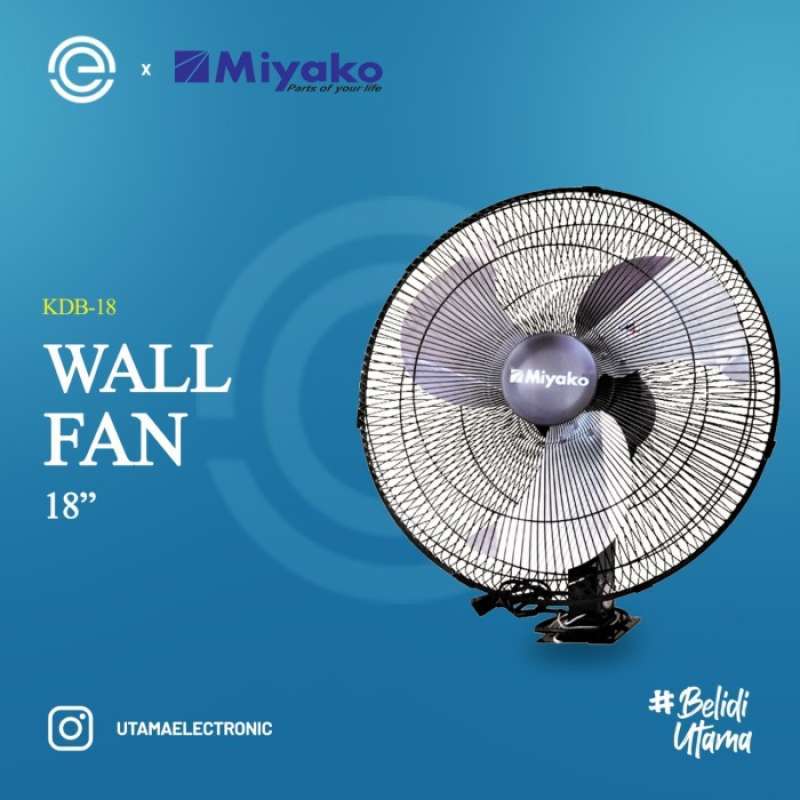 Promo Miyako Kipas Angin Dinding Stainless Kdb-18 New Diskon 19% Di Seller Haveart - Kebon ...