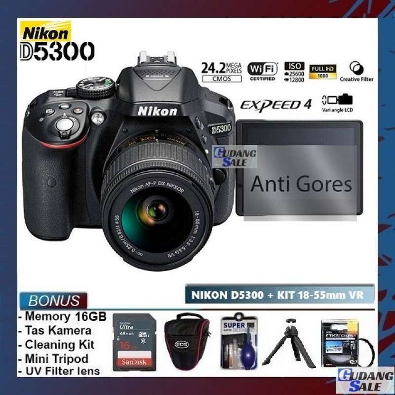 Jual [new] Kamera Nikon D5300 + Lensa Kit 18-55mm Vr Wi-fi Garansi 1 Tahun Di Seller Rumix ...