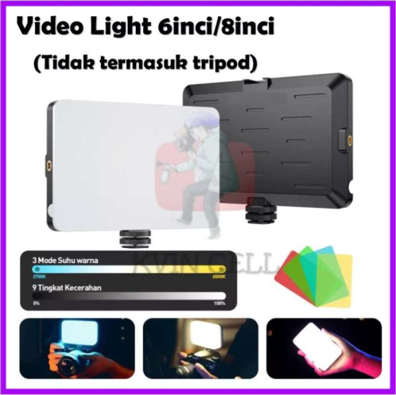 Jual Lampu Foto Produk 6 Inch 8 Inch Video Light Studio Led Zoom Led ...