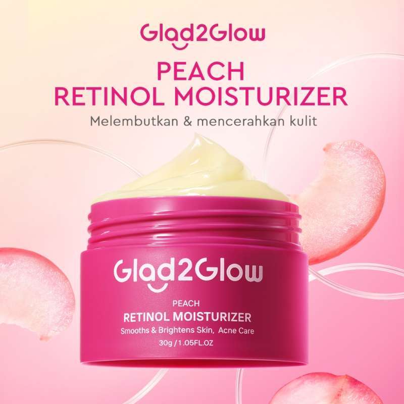 Promo Glad2glow Peach Retinol Moisturizer 30gr Diskon 54% Di Seller ...