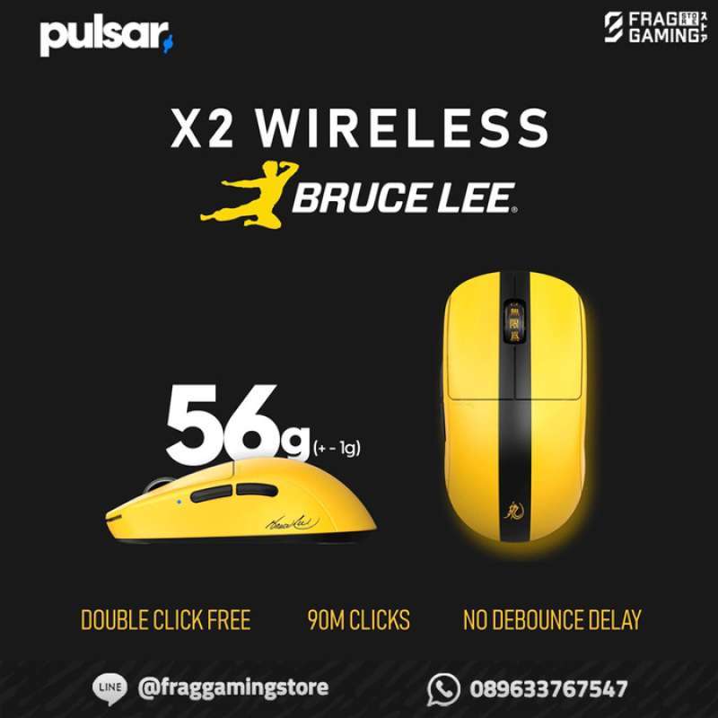 Promo Pulsar X2 Bruce Lee Edition Ultra Light 2.4ghz Wireless Gaming ...