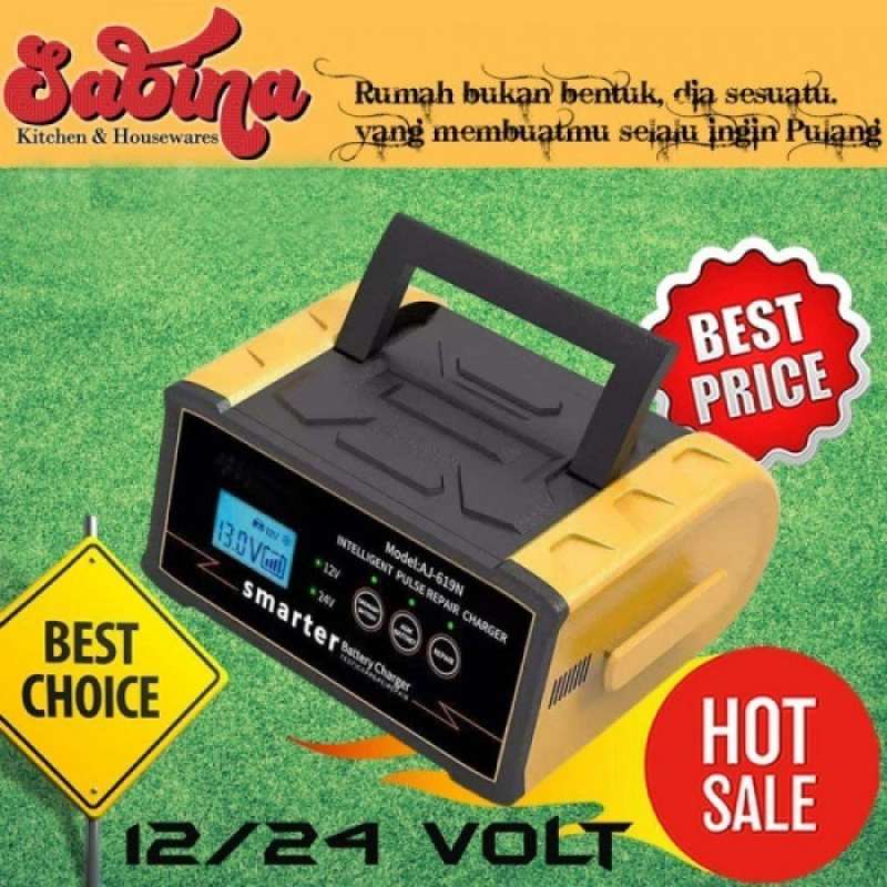 Promo Charger Aki Cas Accu Mobil Truk Motor Lead Acid 300w 12v 24v Anj ...