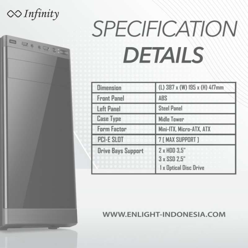 Promo Casing Pc Infinity F1 Atx Case + Power Supply 250 Watt - +psu ...