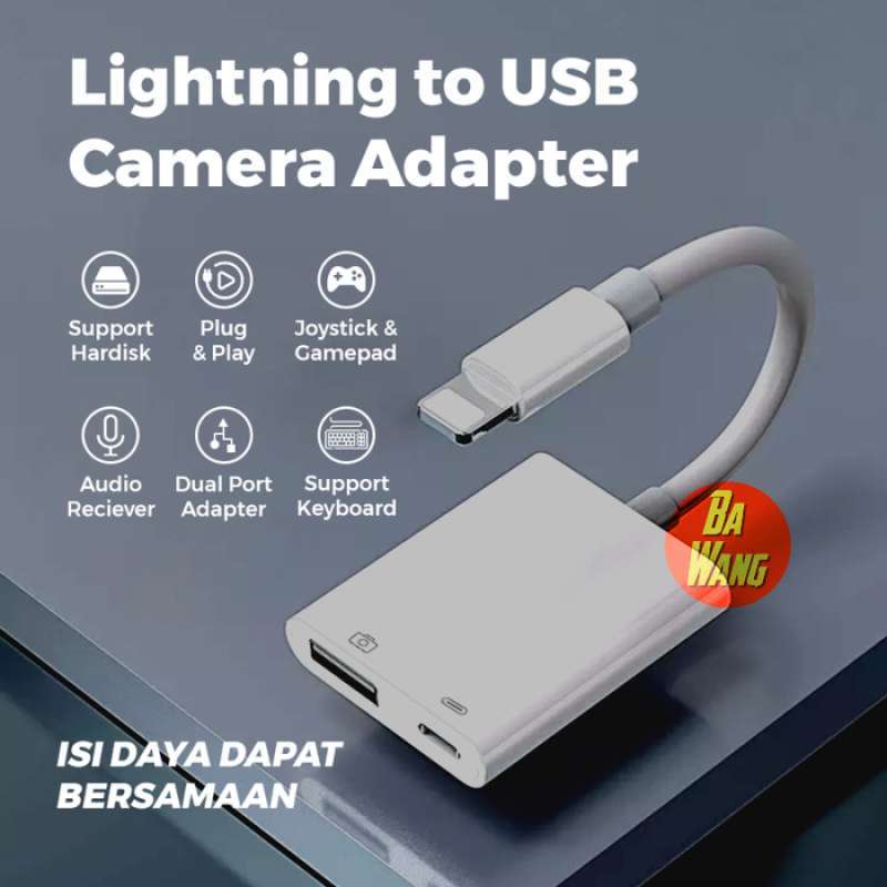 Promo Lightning To Usb 3 Camera Adapter Converter Otg Support Hard Disk ...