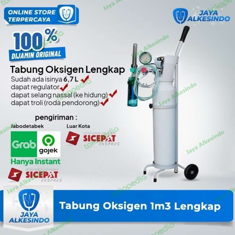 Promo Tabung Oksigen 1m3 Portable Dengan Regulator Sepaket Diskon 33% Di Seller Lucky_vania ...