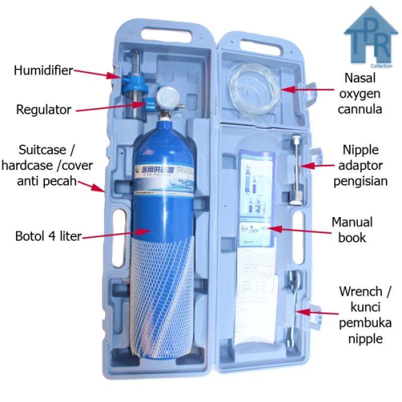 Promo Portable Medical Oxygen Kit / Set Oxygen Komplit - 4 Liter ...