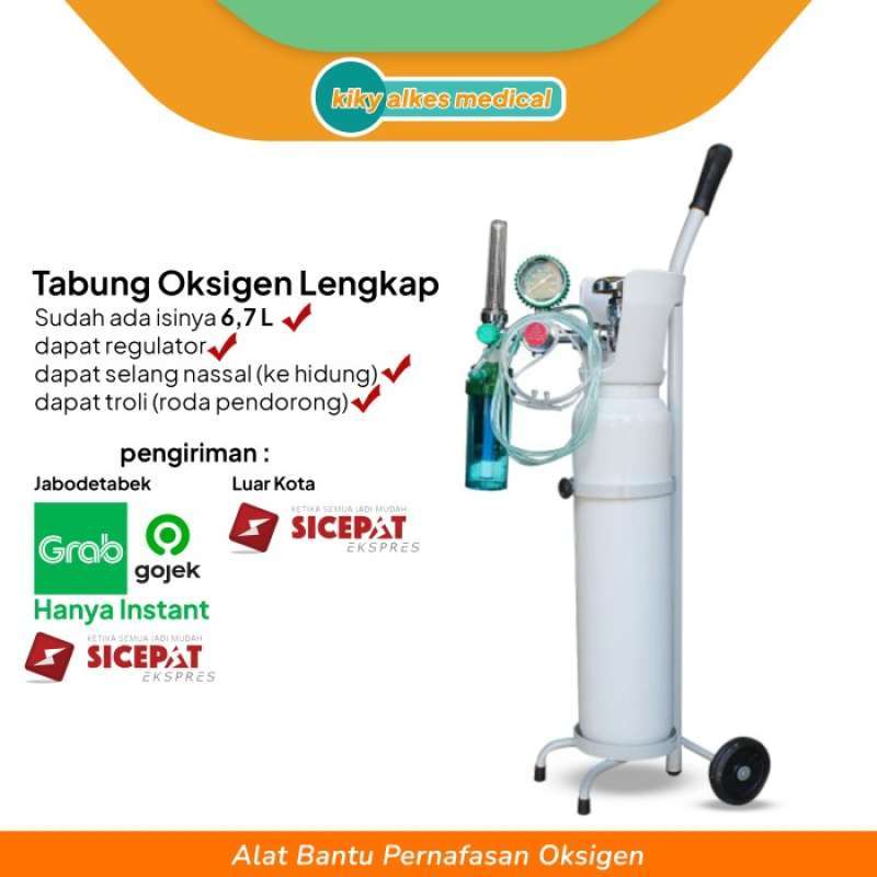 Promo Tabung Oksigen 1m3 Lengkap Sudah Isi Regulator Dan Trolly Diskon ...