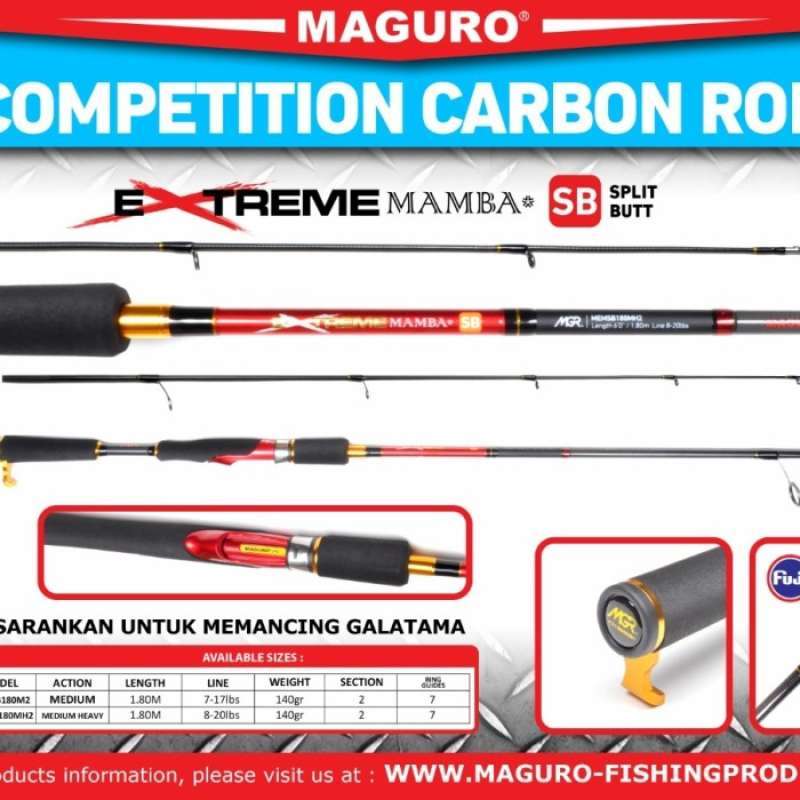 Promo Joran Spinning Maguro Extreme Mamba Sb 180m2 | 180mh2 Diskon 33% ...