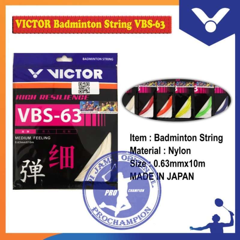 Promo Senar Badminton Victor Vbs 63 Japan O.r.ig.in.al - Biru Diskon 23 ...