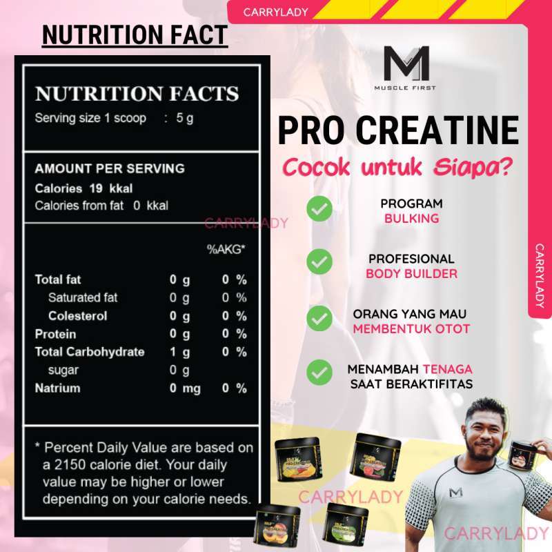 Jual M1 Pro Gold Creatine 420g 420 Gr Muscle First Kreatine Monohydrate 70 Servings - Mix Berry ...