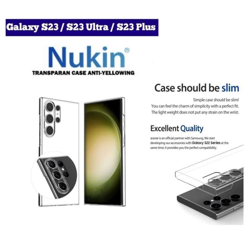 Promo Case Samsung S23 Ultra Plus Araree Nukin Transparan Hardcase ...