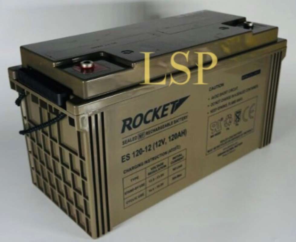 Promo Aki Rocket Es 120-12 Vrla Mf 12v 120ah Baterai Accu Kering Es-120-12 Diskon 23% Di Seller ...