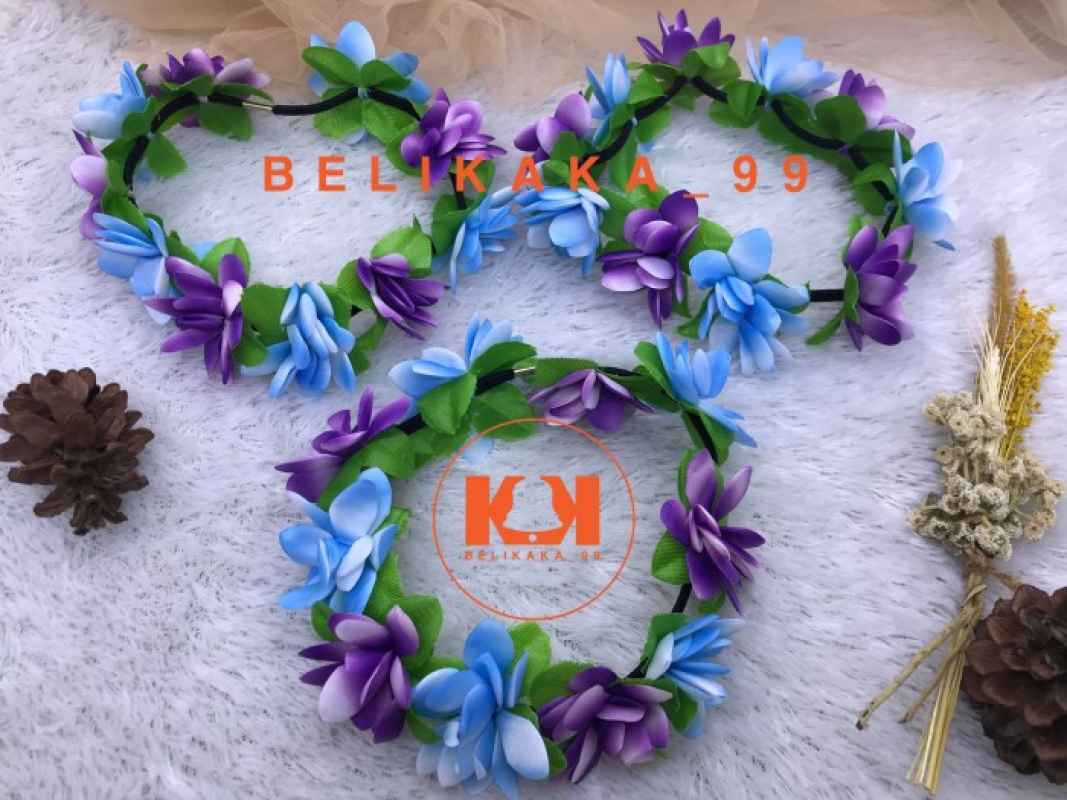 Jual Bando Bunga Karet Flower Crown Mermaid Mahkota Bando Mermaid Karet ...