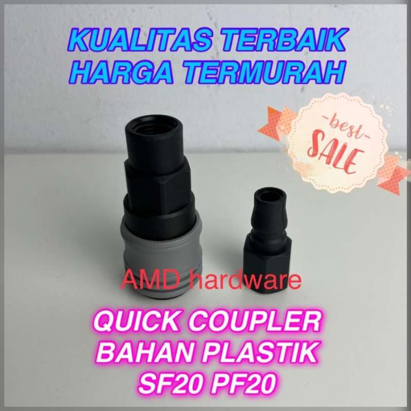Jual Quick Coupler Angin Plastik Sf20 Pf20 Male Female Connector ...