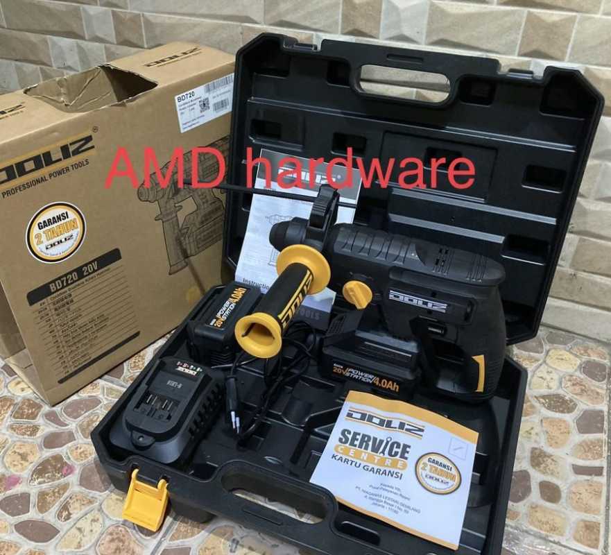 Jual Bor Cordless Brushless Bobok Beton Tembok Rotary Hammer Bd720 ...