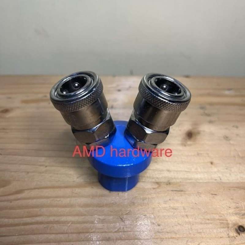 Jual Quick Coupler Double Cabang 2 Way Sf20 Pf20 (tekiro,nankai,benz ...