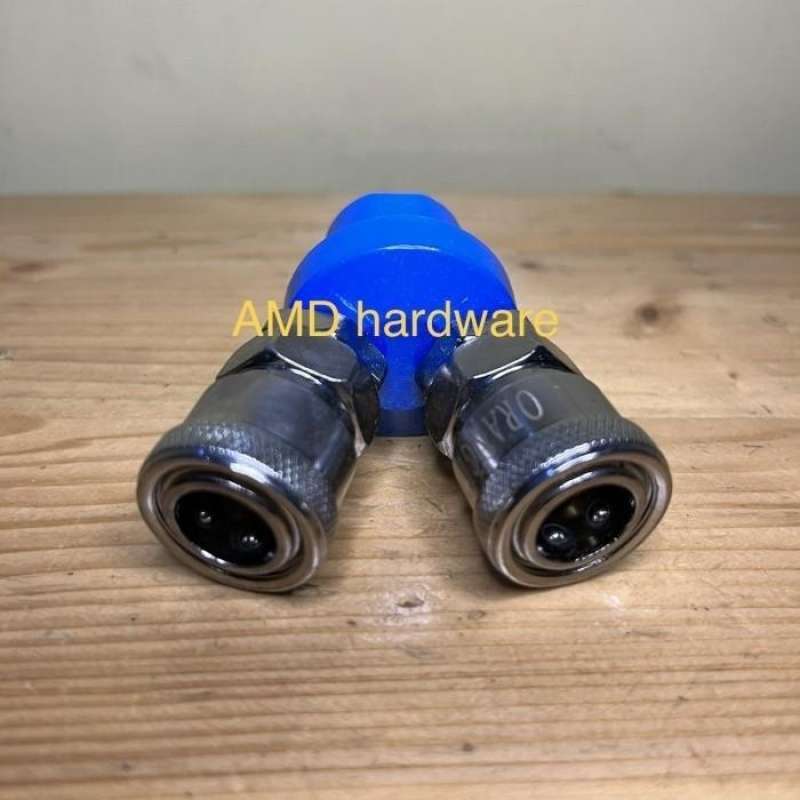 Jual Quick Coupler Double Cabang 2 Way Sf20 Pf20 (tekiro,nankai,benz ...