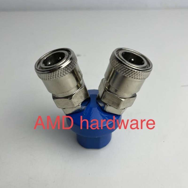 Jual Quick Coupler Double Cabang 2 Way Sf20 Pf20 (tekiro,nankai,benz,tora) - Merk Hi Coupler Di ...