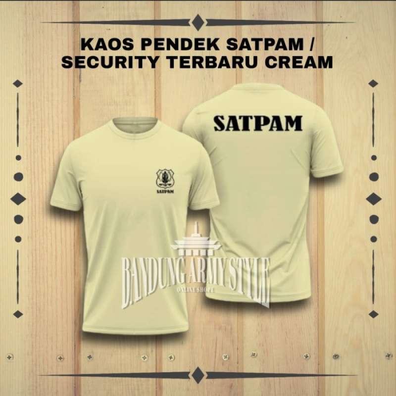 Jual Kaos Satpam Terbaru/kaos Satpam Cream / Baju Satpam - L Vaiping ...