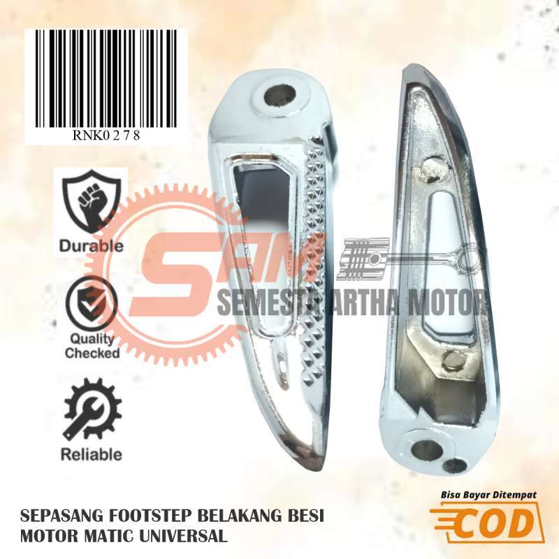 Jual Foot Step Belakang Motor Matic Universal Sepasang Pijakan Kaki Besi Beat Mio Vario Di ...