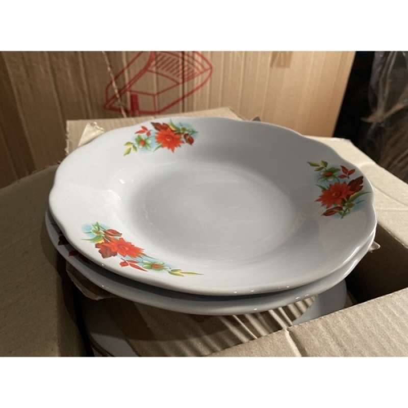 Promo Piring / Piring Keramik / Piring Kembang / Piring Keramik Kembang ...