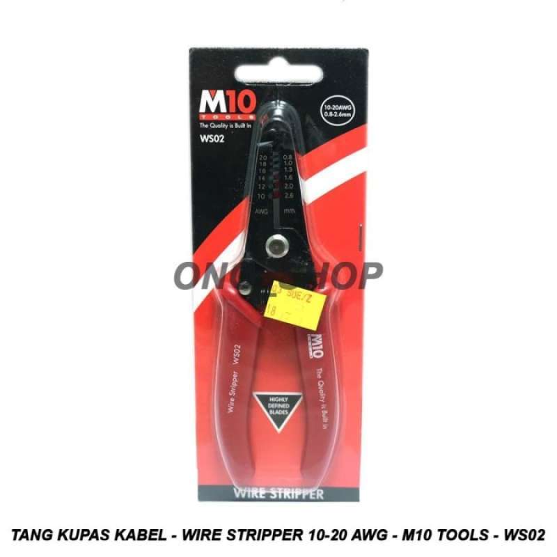 Promo Tang Kupas Kabel - Wire Stripper 10-20 Awg - M10 Tools - Ws02 ...