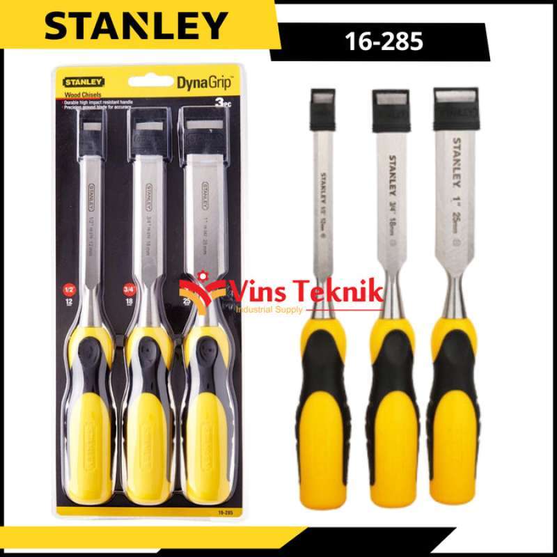 Promo Pahat Kayu Chiesel Set 3 Pcs Dynagrip Wood Chisel Set Stanley 16 ...