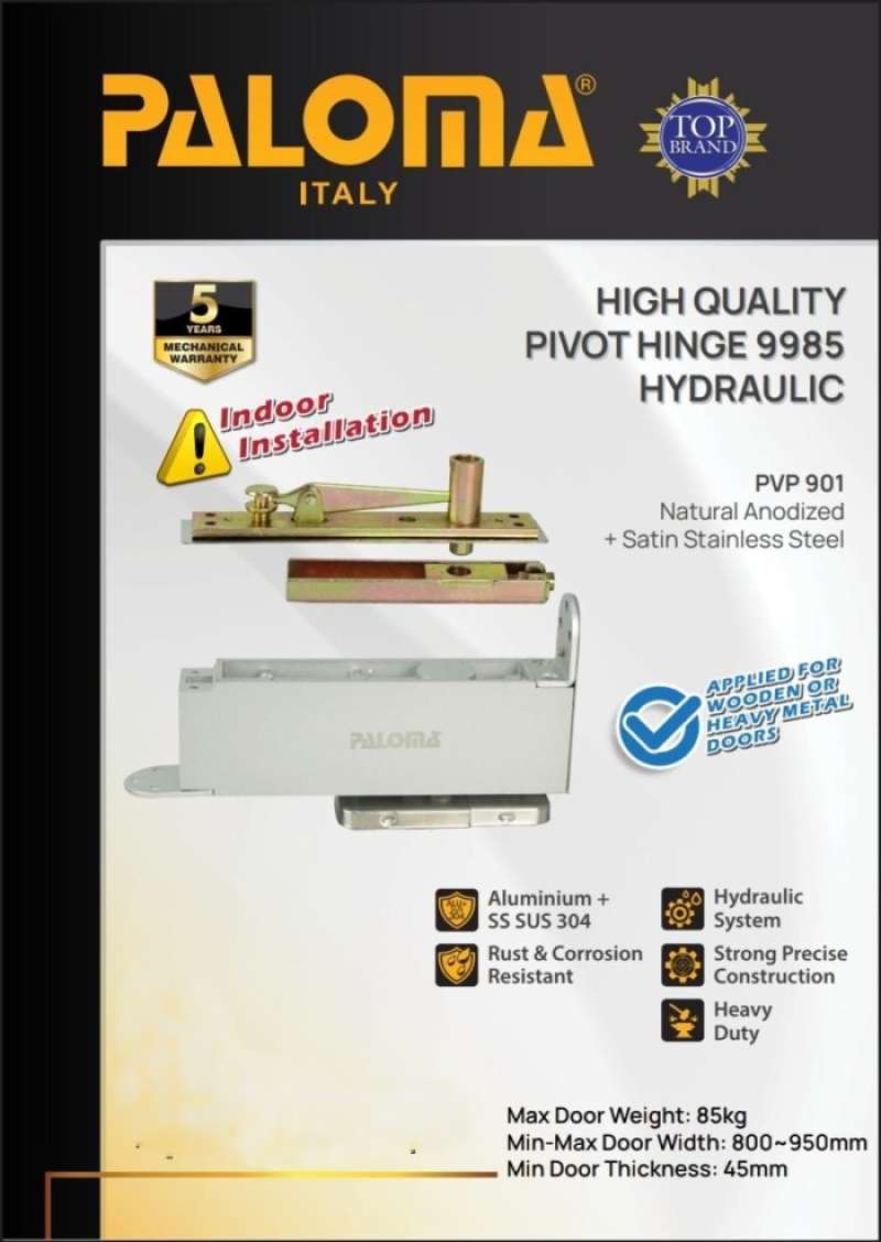 Promo Pvp 901 Engsel Hinge Pintu Pivot Tanam Hidrolik Stainless 304 ...