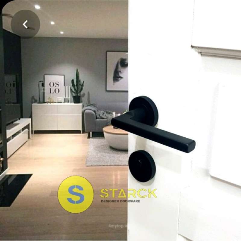 Promo Door Handle Roses Stainless Starck Hitam Handel Pintu Kayu ...