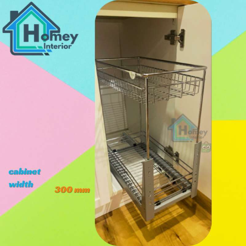 Promo Vitco Compact 3 Tier Unit Pull Out / Rak Susun Bumbu Gelas ...