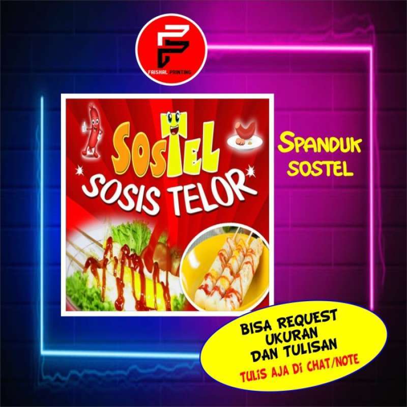 Jual Banner Sostel / Spanduk Sosis Telor Ukuran 1 X 1 Meter Di Seller ...
