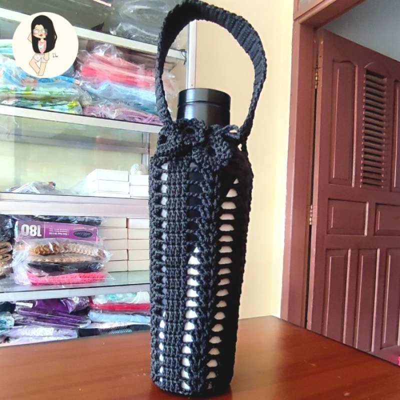 Jual Tas Botol Rajut Cover Thermos Sarung Thumbler Crochet Bags ...