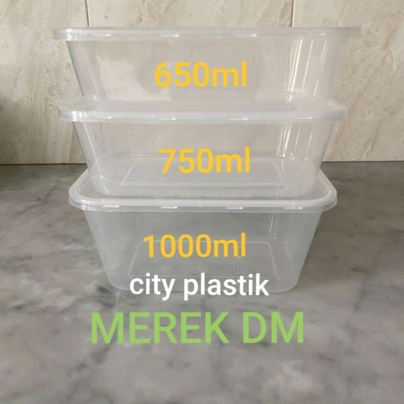 Jual Thinwall Kotak / Food Container Merek Dm Uk. 1000ml Isi 25 Pcs Di ...