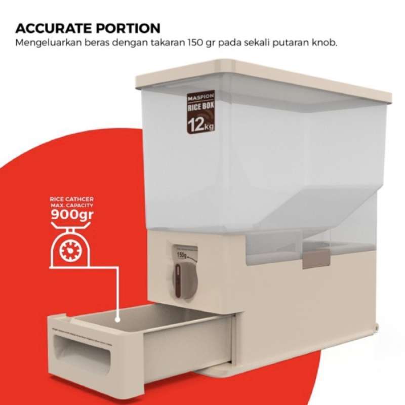 Jual Dispenser Beras 12kg / Tempat Beras Rice Box / Rice Barrel - Rice ...