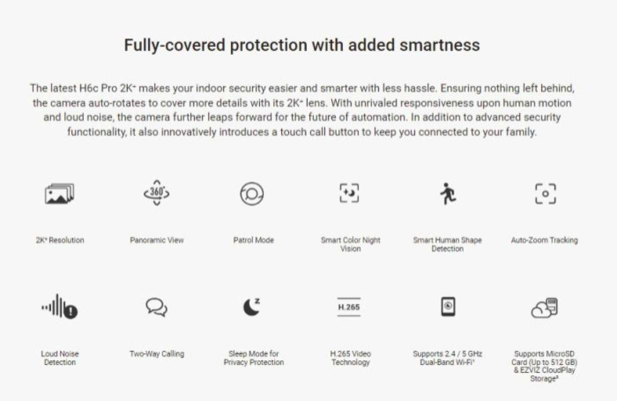 Jual Ezviz H6c Pro 4mp 2k+ Isi 4 Pcs Smart Wifi Pan Tilt Ip Camera Cctv ...