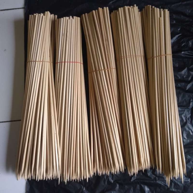 Jual Tusuk Sate/stick Bambu 1 Kg Berbagai Ukuran 25 Cm - 50 Cm Runcing ...