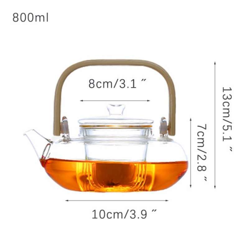 Jual Japanese Teapot Tea Pot Teko Kaca Saringan Tahan Panas - 1000ml +4 ...