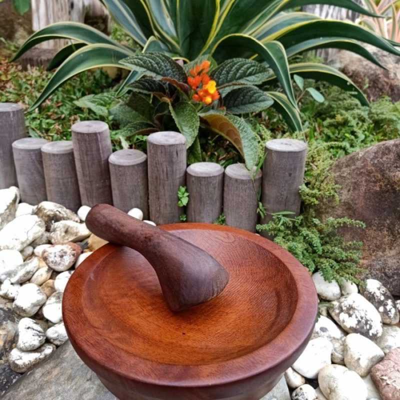 Jual Cobek Kayu Ulin Ulekan Diameter 30cm Tanpa Cat Asli Kalimantan Di ...