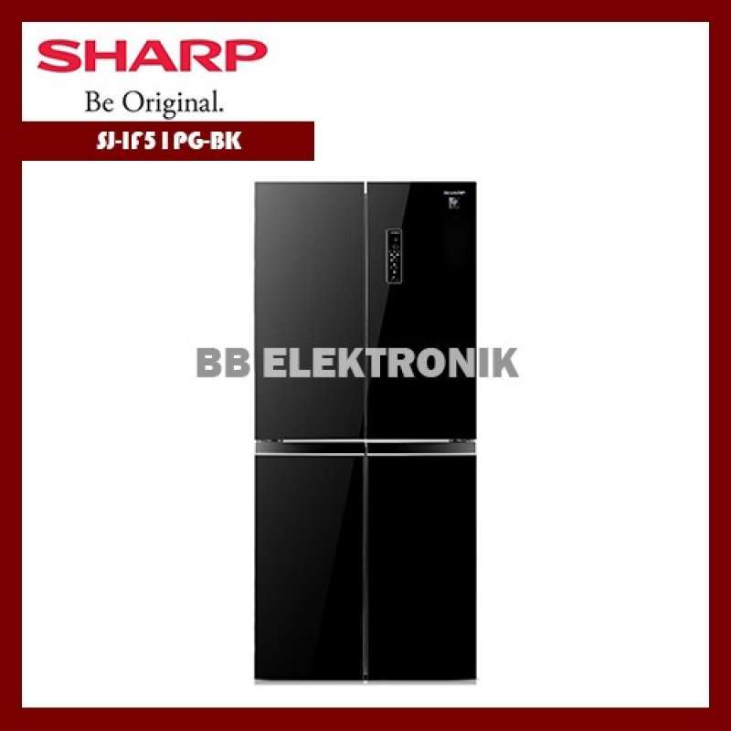 Promo Sharp Sj-if51pg-bk Kulkas Side By Side 472 Liter Inverter ...