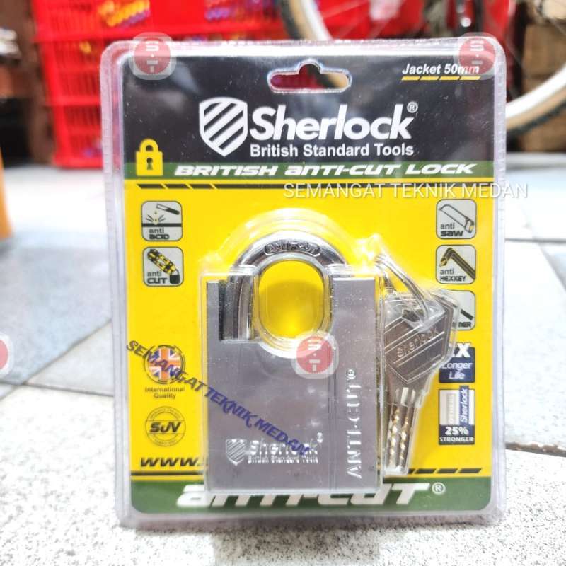 Jual 50mm Gembok Anti Cut Anticut Jacket Jaket 50 Mm Sherlock Original ...